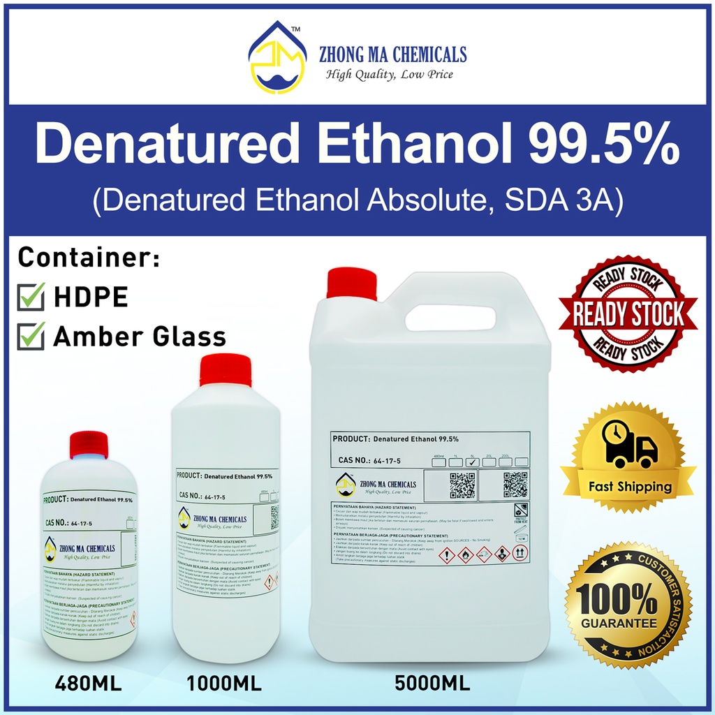 SPECIALLY DENATURED ETHANOL 3A (SDA 3A) | Zhong Ma Chemicals Malaysia