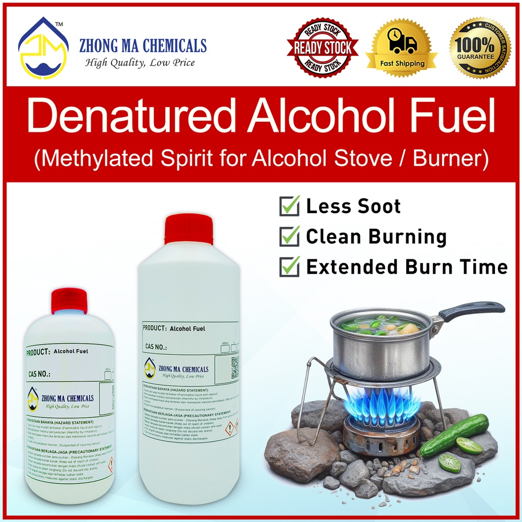 ALCOHOL FUEL (METHYLATED SPIRIT) | Zhong Ma Chemicals Malaysia